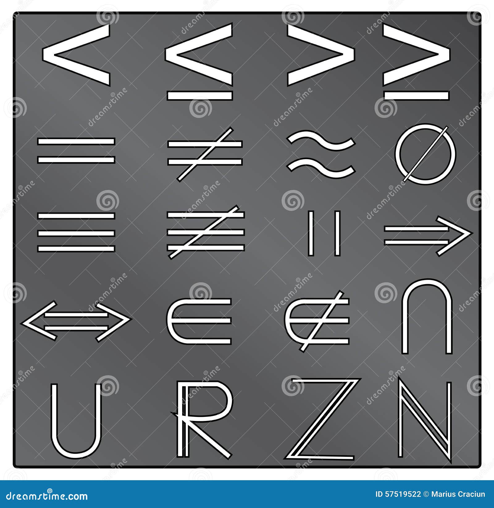 Symboles mathématiques illustration stock. Illustration du réel - 57519522