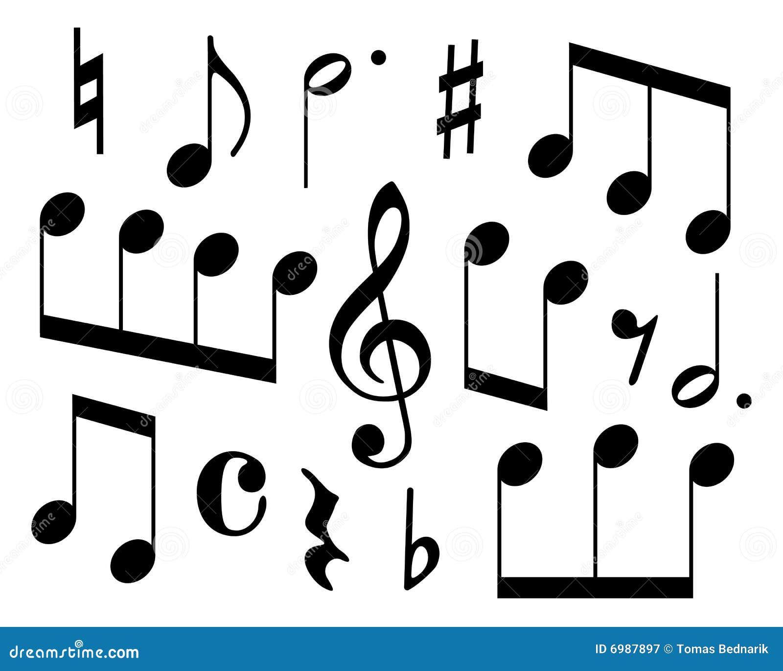 Symboles musicaux illustration de vecteur. Illustration du instrument ...