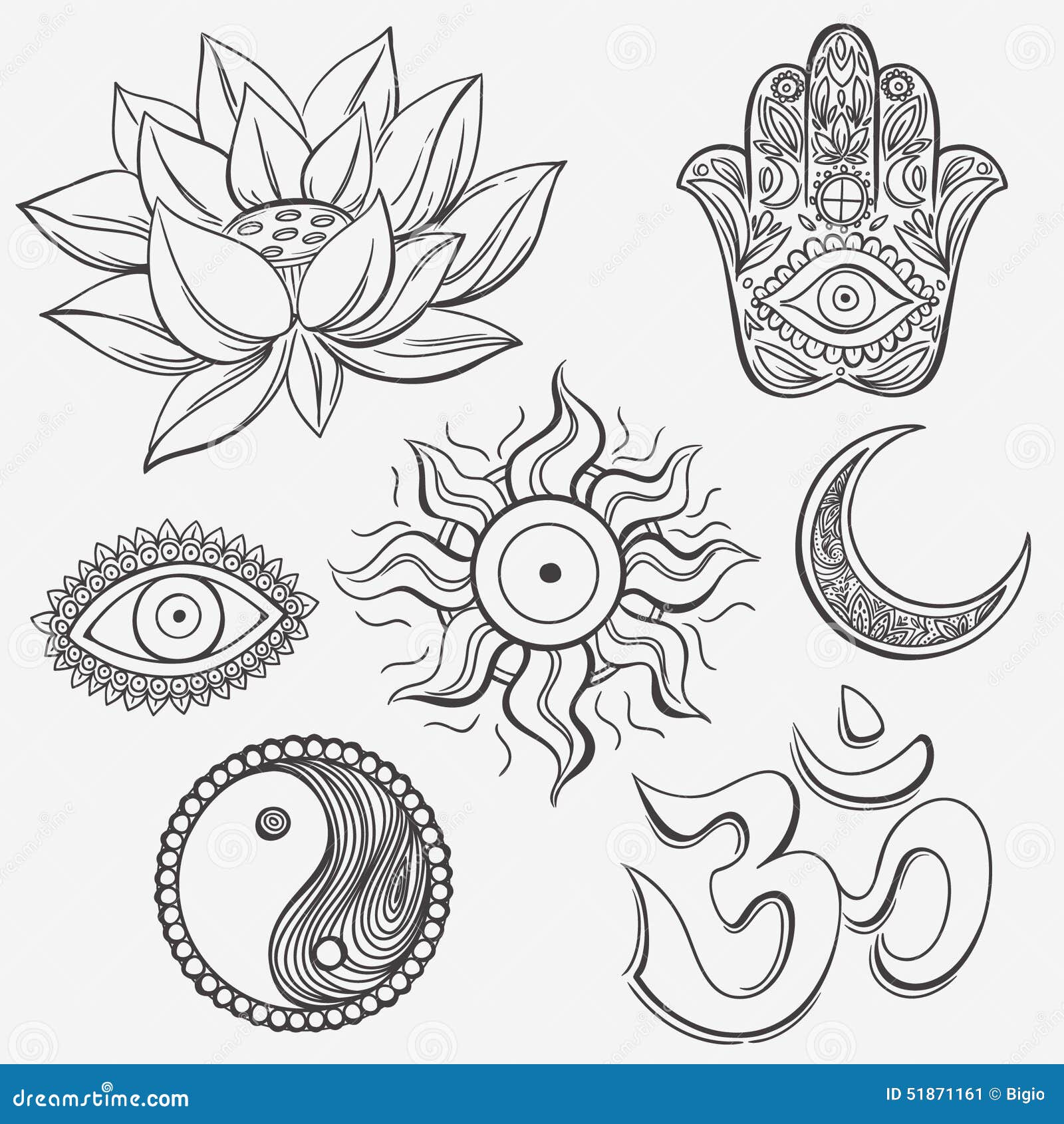 Symboles spirituels illustration de vecteur. Illustration du amulette ...