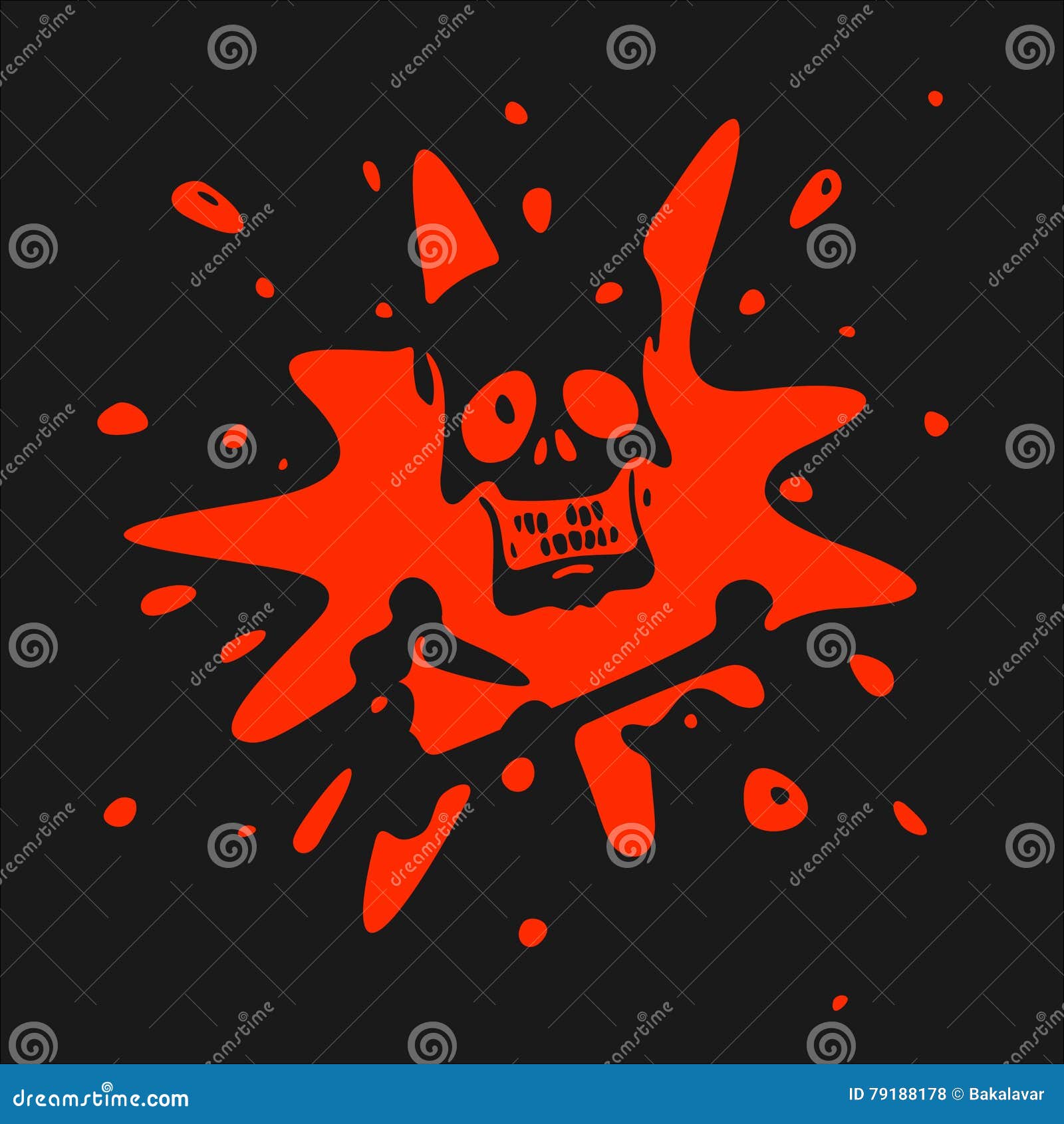 Symbolet Av Skallen Och Blodet Vektor Illustrationer - Illustration av ...