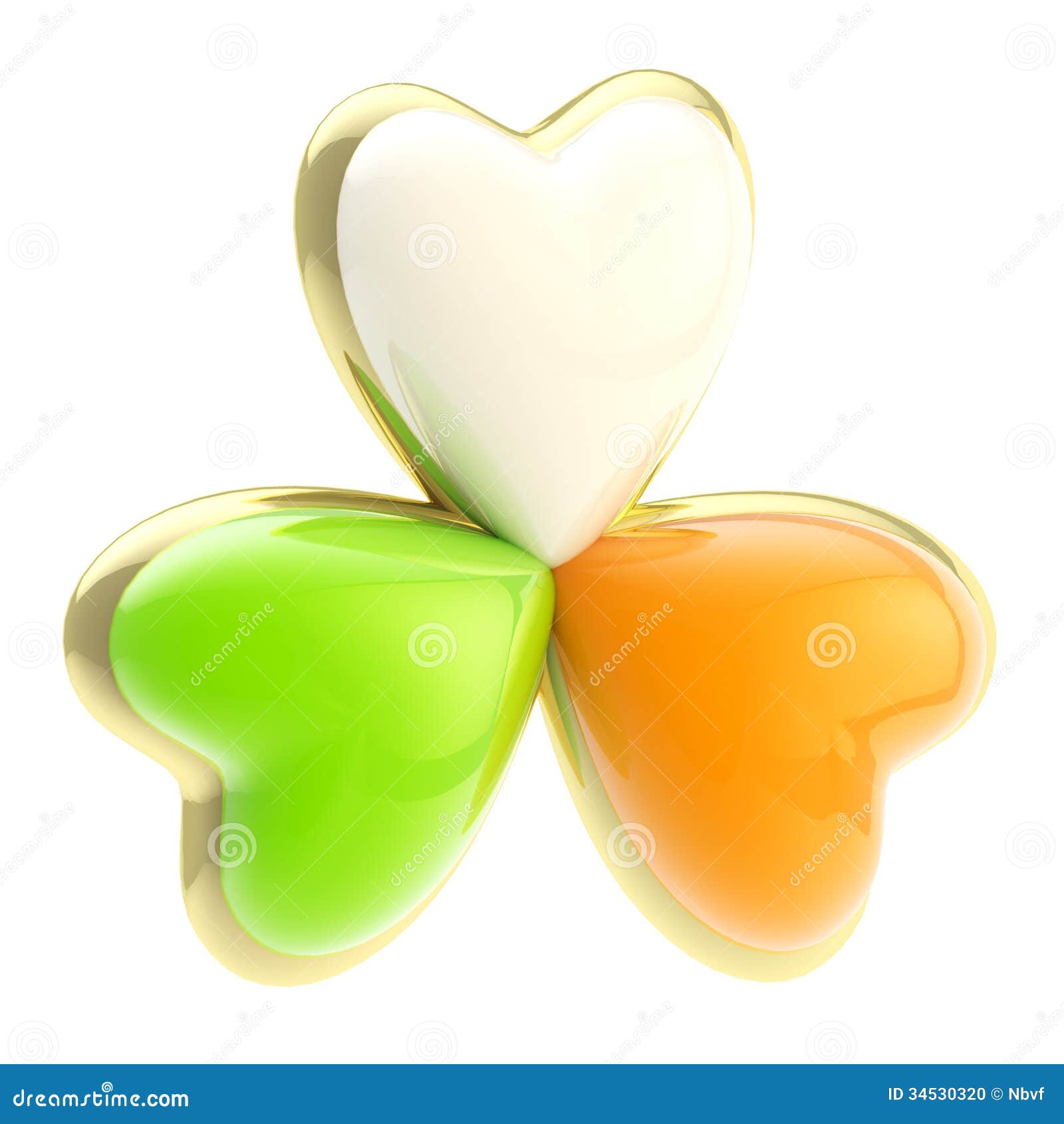 Symbolic Clover Leaf Symbol Isolated Stock Illustration - Illustration ...