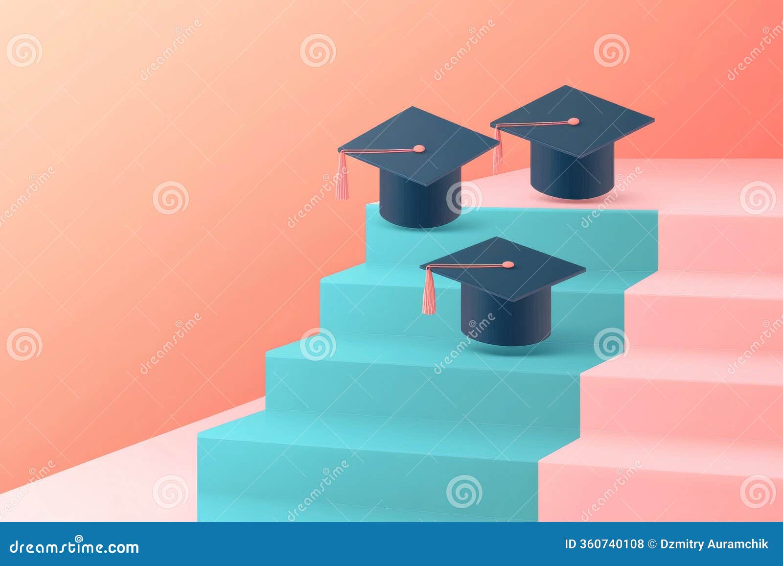 Abstract Graduation Cap On A Laptop. Education Online Concepts. Low ...