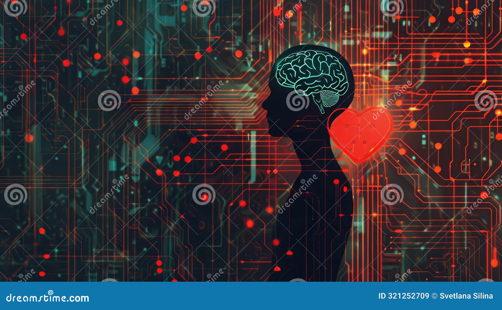 Symbolic Depiction of Ethical AI Integration with a Human Silhouette ... Symbolic Depiction of Ethical AI Integration with a Human Silhouette ...