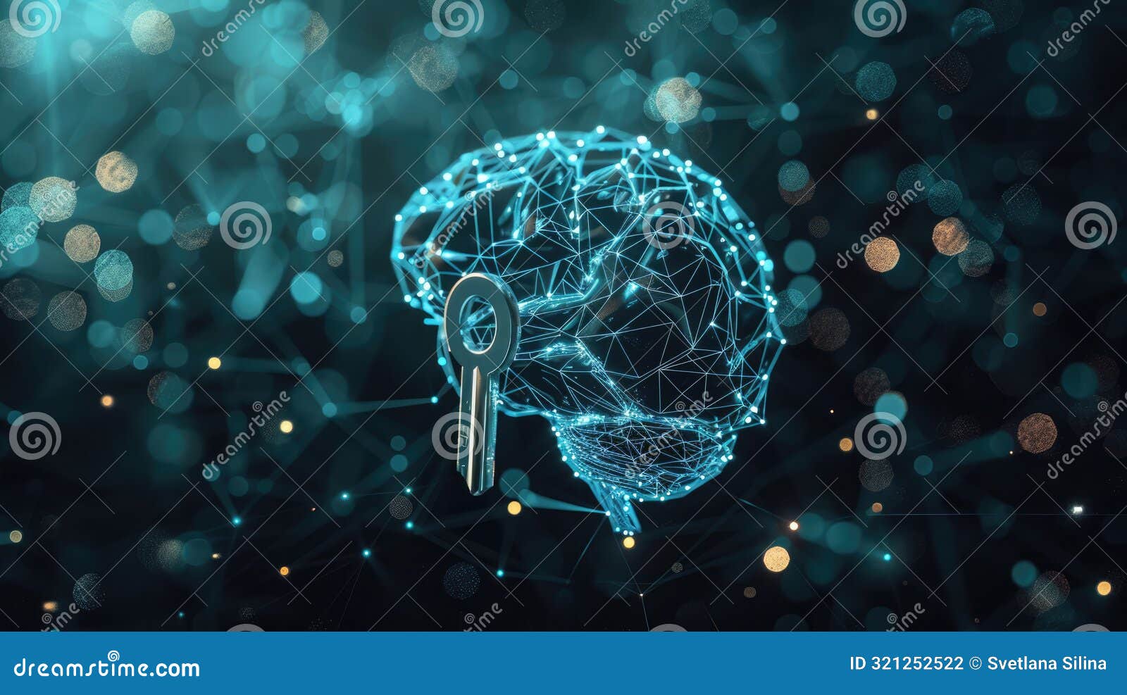 Symbolic Depiction of Secure and Ethical AI with Digital Brain, Lock ... Symbolic Depiction of Secure and Ethical AI with Digital Brain, Lock ...