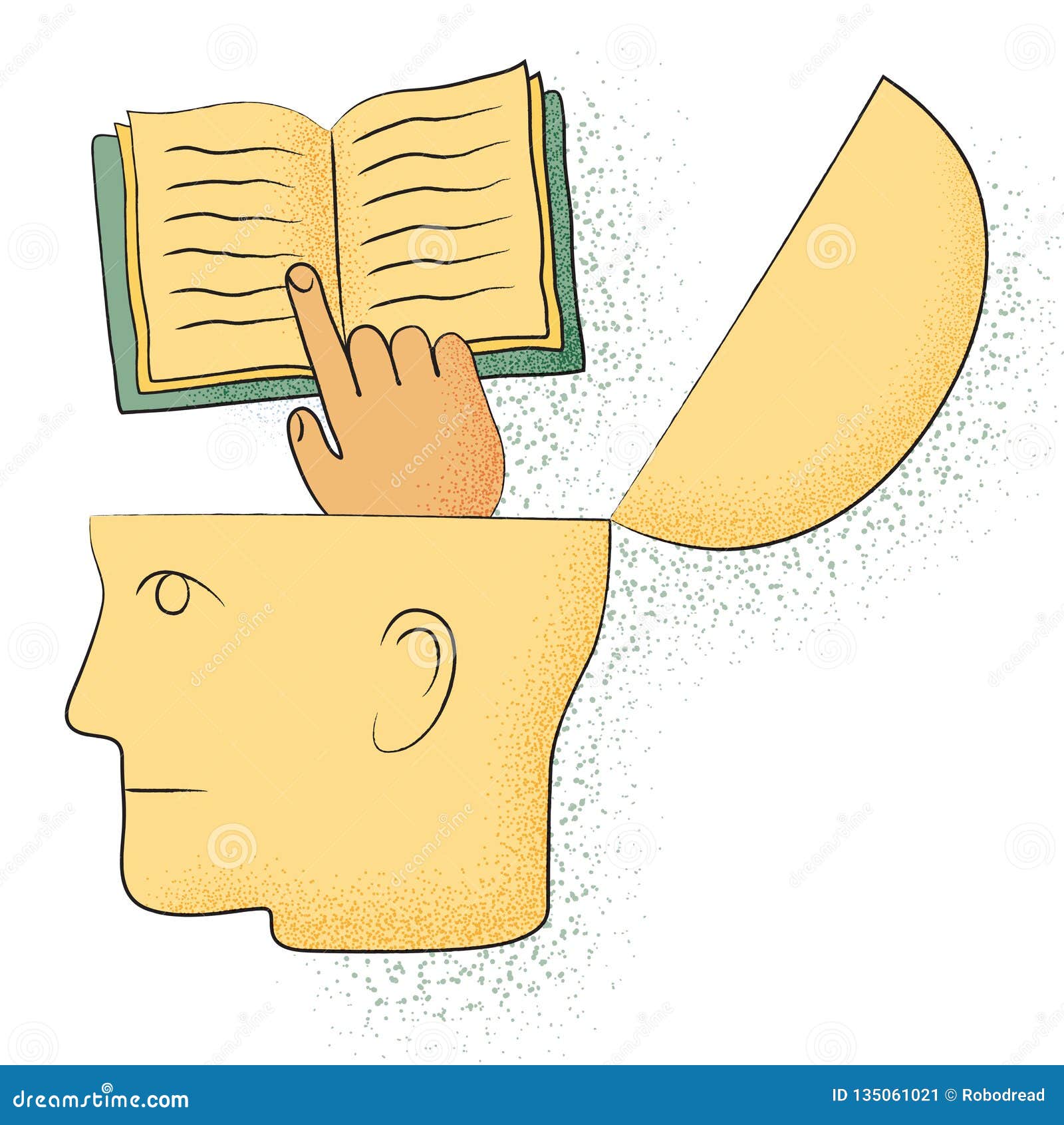Symbolic Drawing of Head and Knowledge with Culture Stock Vector ...