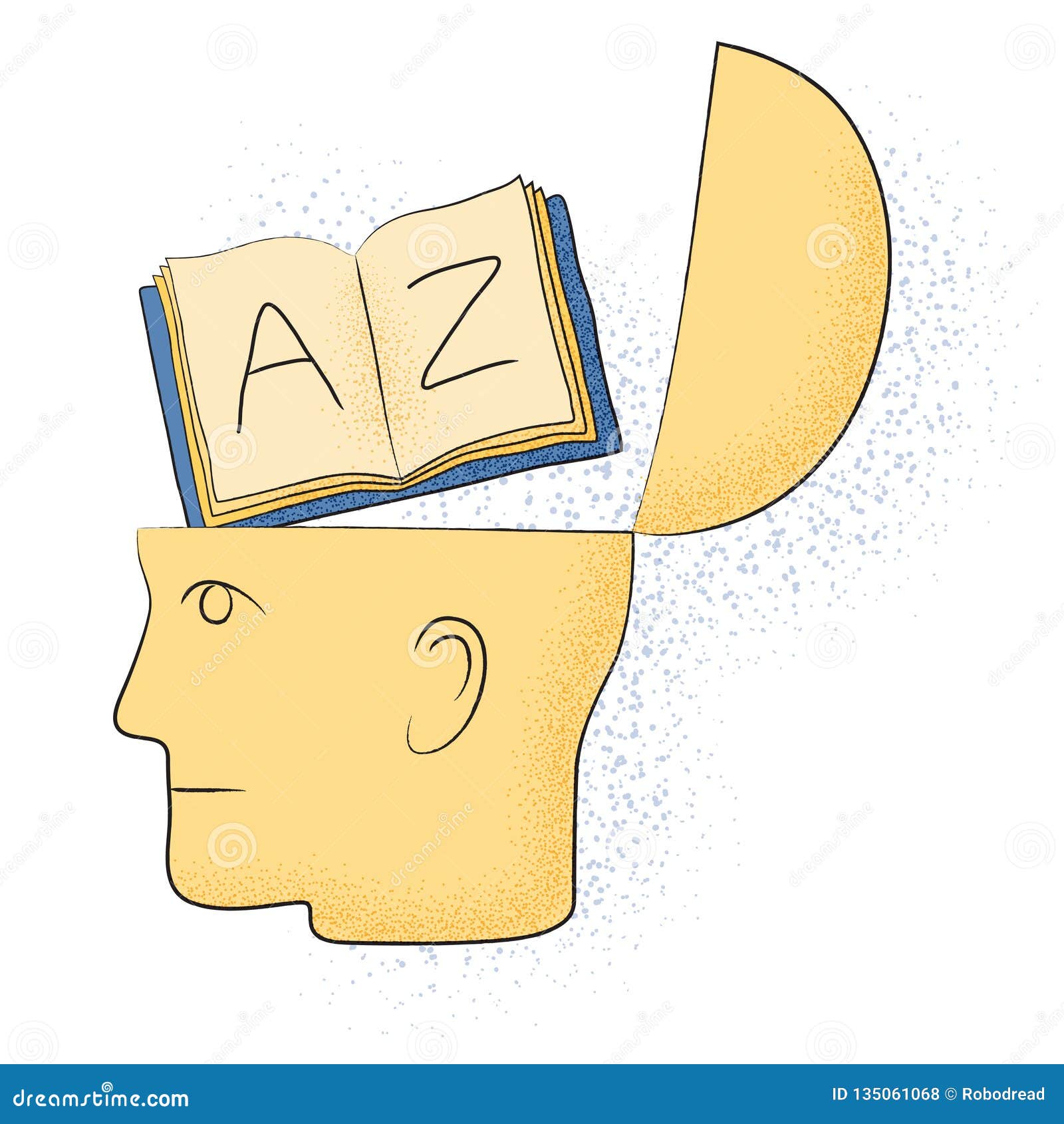 Symbolic Drawing of Head and Knowledge with Culture Stock Vector ...