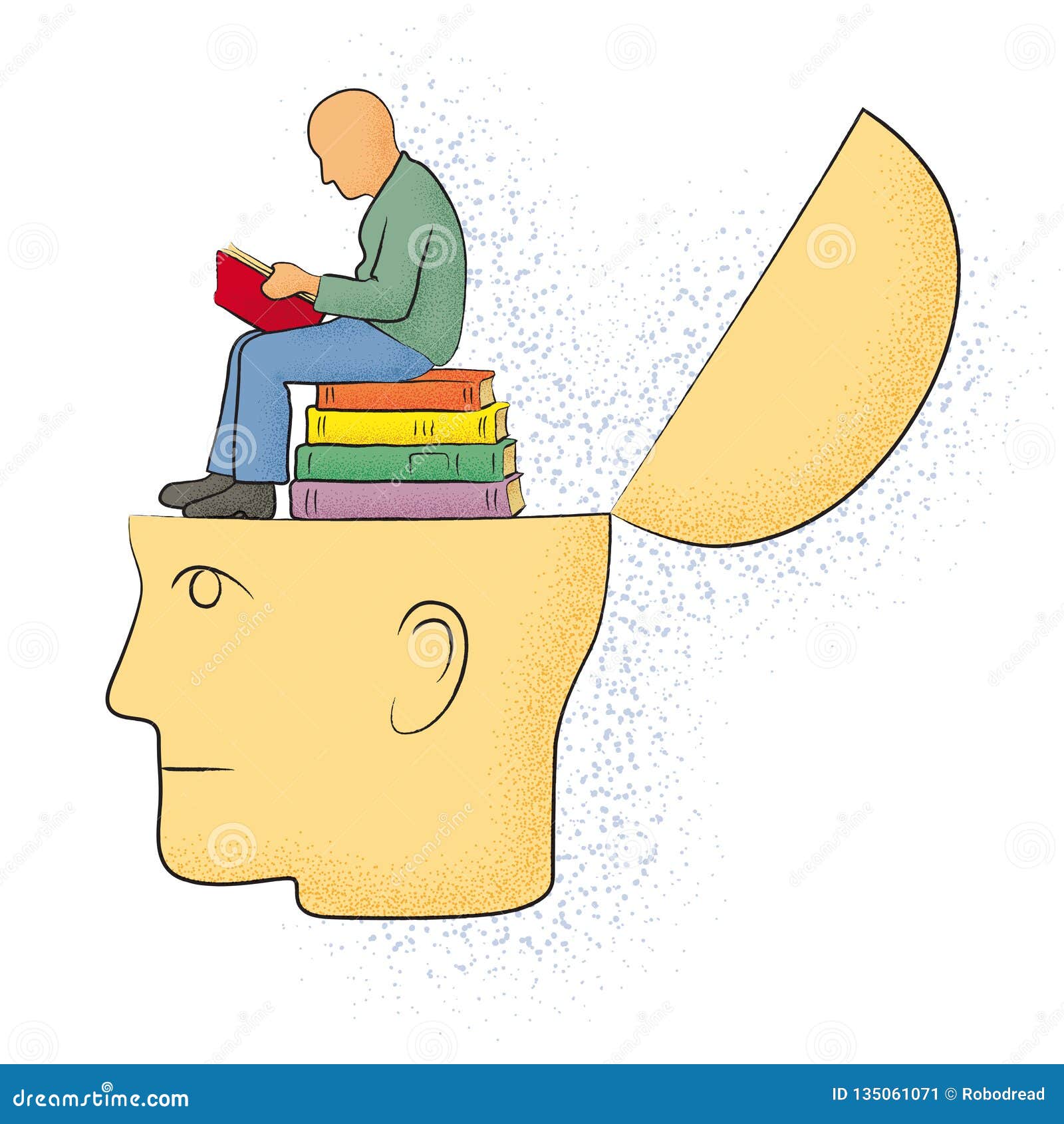 Symbolic Drawing of Head and Knowledge with Culture Stock Vector ...