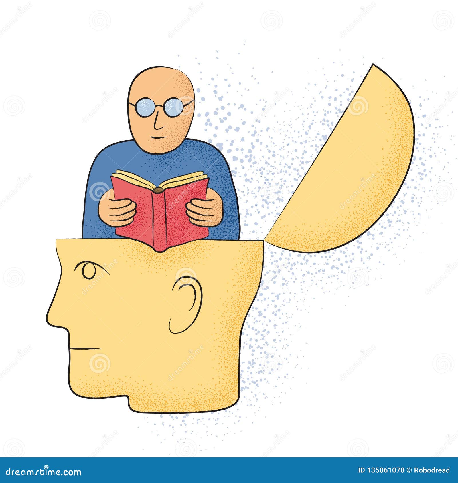 Symbolic Drawing of Head and Knowledge with Culture Stock Vector ...