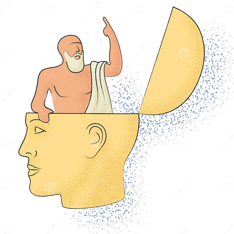 Symbolic Drawing of the Knowledge of Philosophy Stock Vector ...