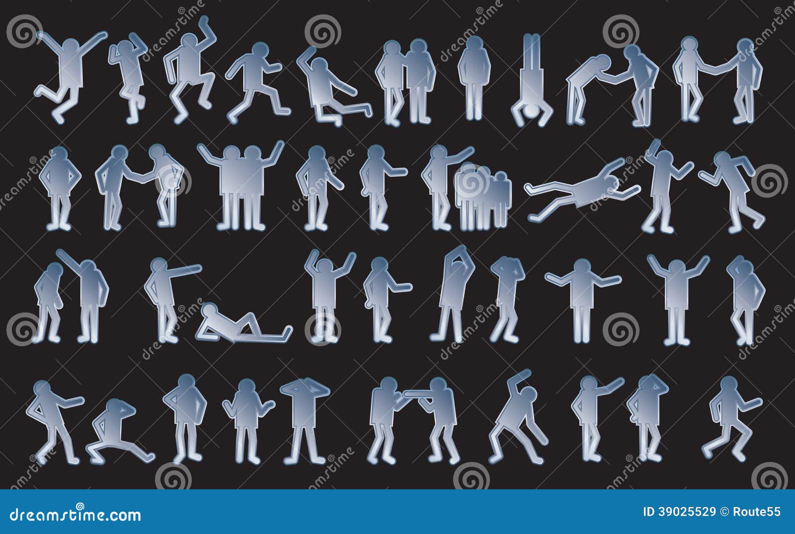 Symbolic figures of people stock vector. Illustration of business ...