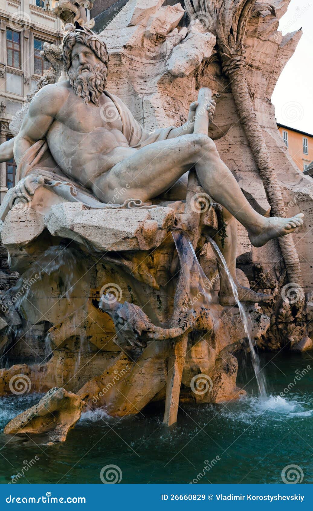 Symbolic Ganges River Figure Stock Image - Image of bernini, navona ...
