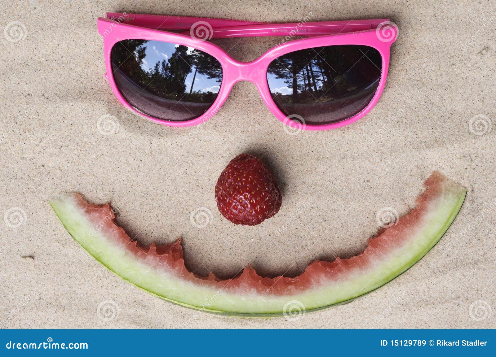 Symbolic happy summer face stock image. Image of shadow - 15129789