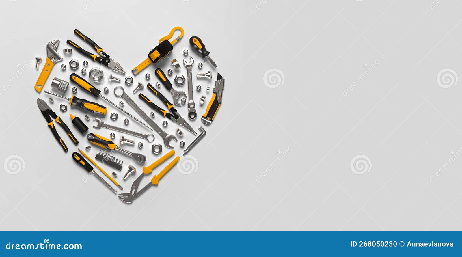 A Symbolic Heart Made of Construction Tools. Stock Illustration ...
