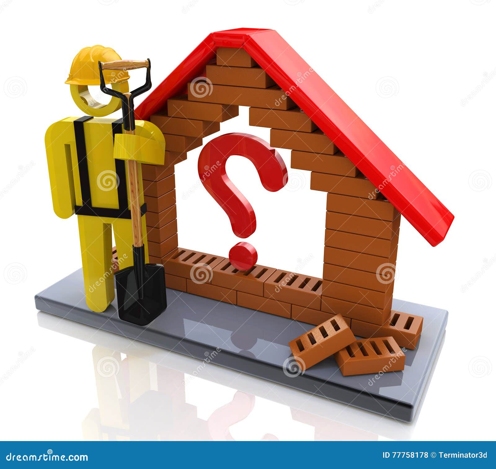 Symbolic House with a Question Mark - Concept of Construction Stock ...