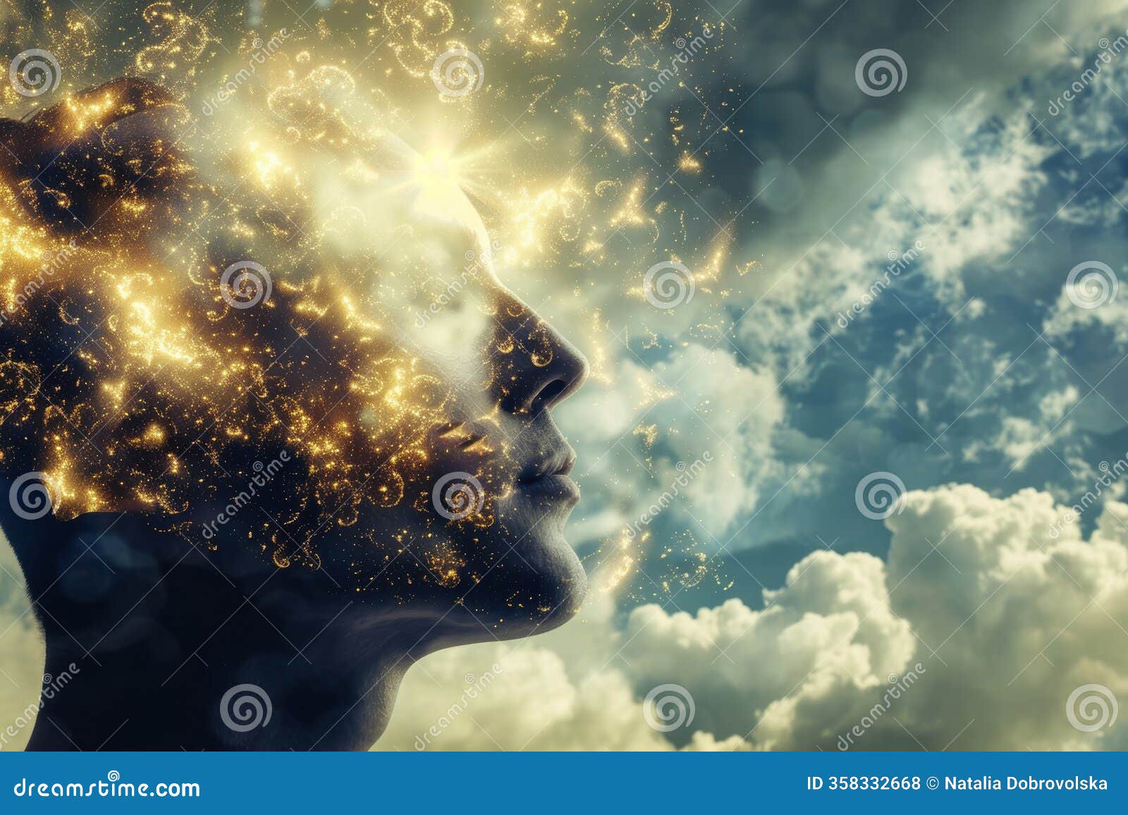 Symbolic Illustration of Cognitive Processes and Self-analysis. Stock ...