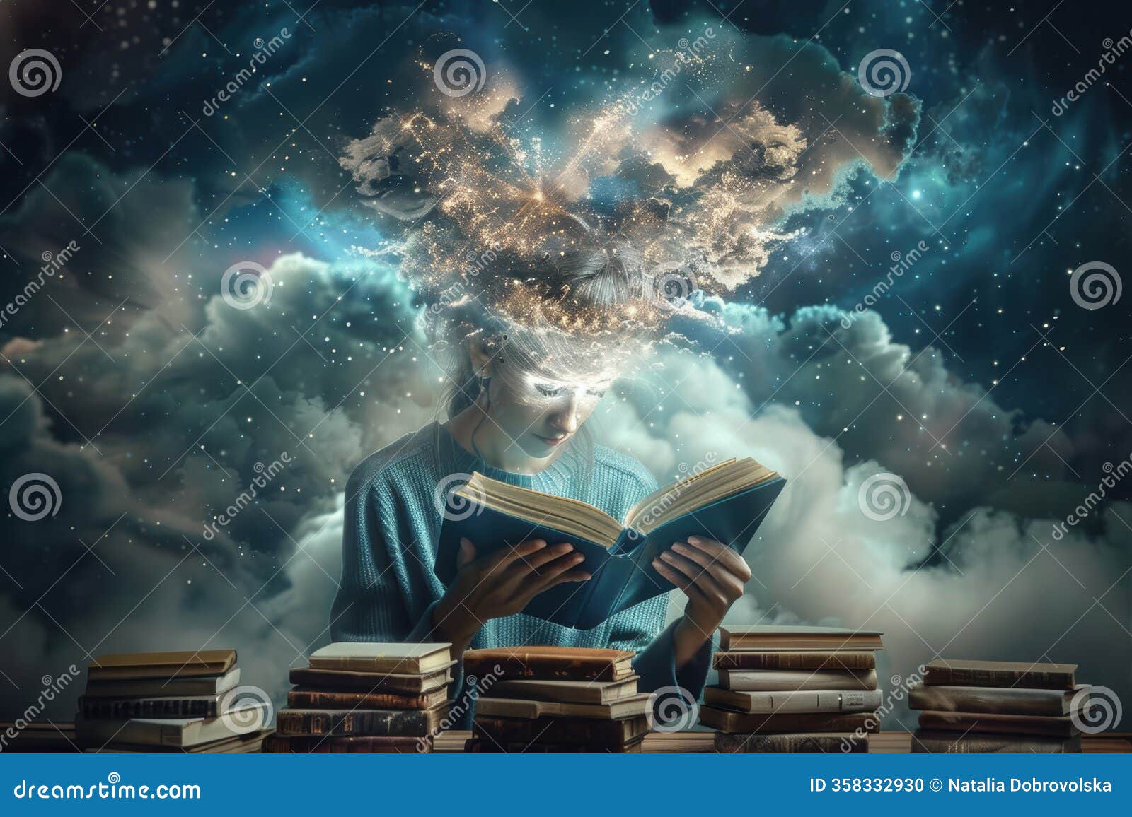 Symbolic Illustration of Cognitive Processes and Self-analysis. Stock ...