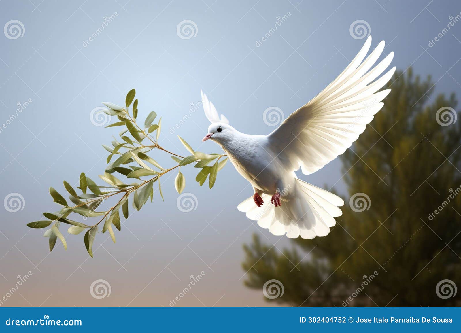 Symbolic Illustration of a Dove Carrying an Stock Illustration ...