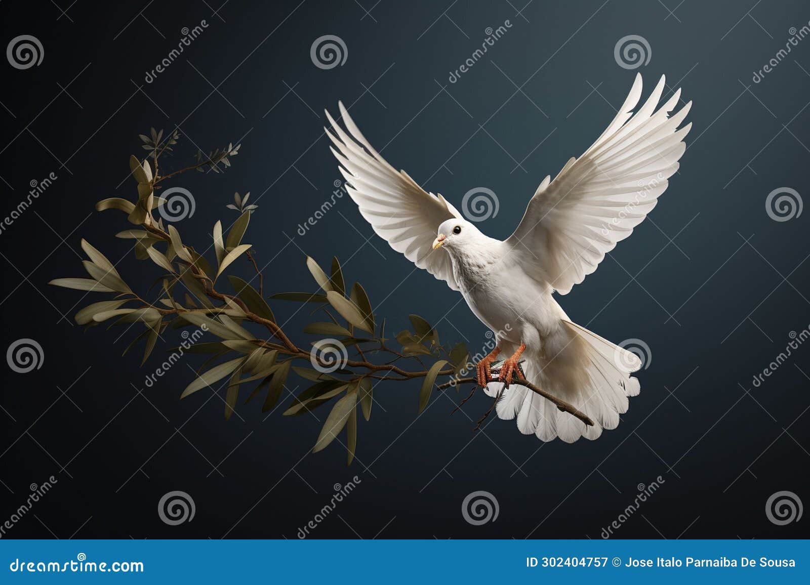 Symbolic Illustration of a Dove Carrying an Stock Illustration ...