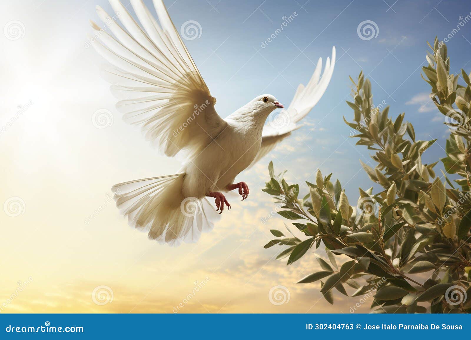 Symbolic Illustration of a Dove Carrying an Stock Image - Image of ...