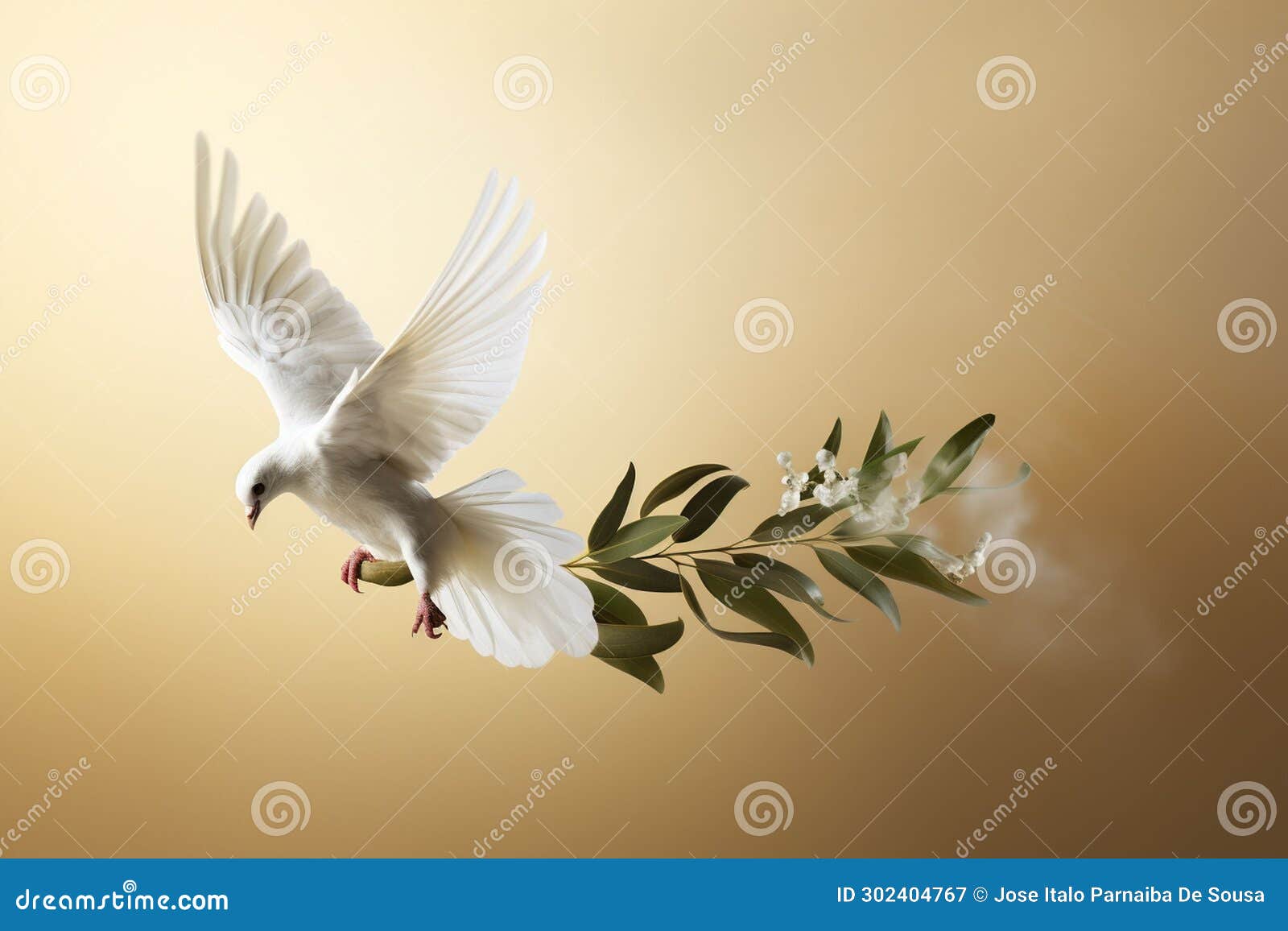 Symbolic Illustration of a Dove Carrying an Stock Image - Image of ...