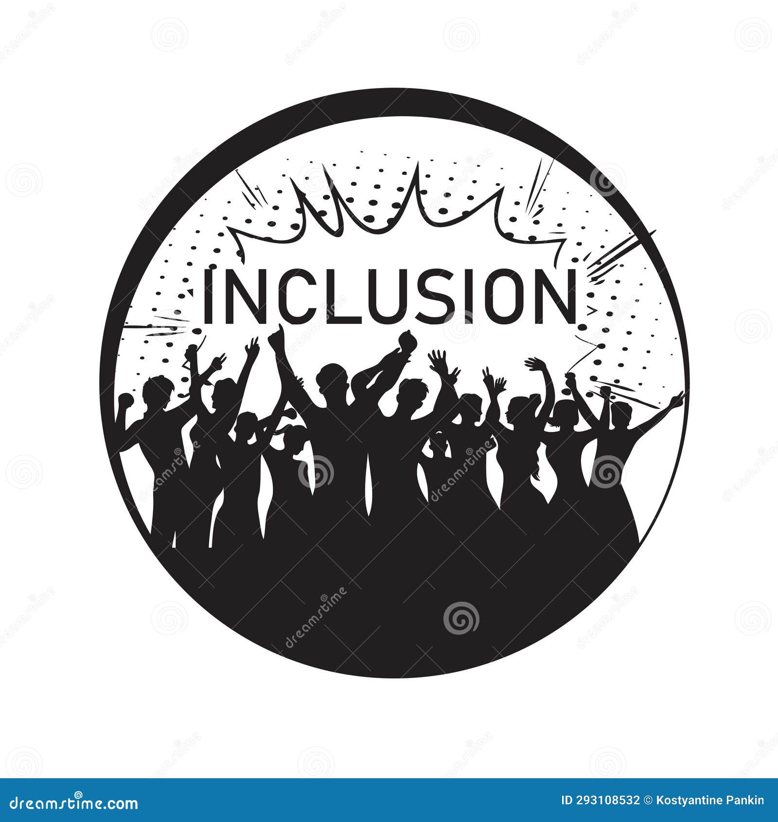 Symbolic Illustration Inclusion Stock Vector - Illustration of ...