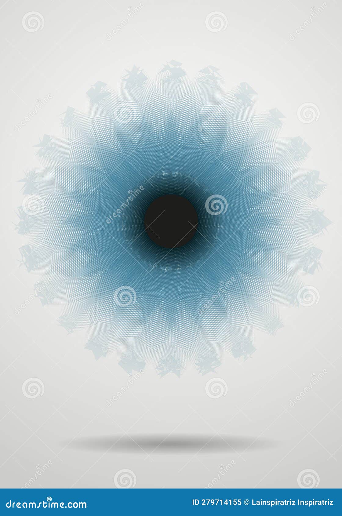 Symbolic Illustration of Isolated Abstract Flower Floating in an Empty ...