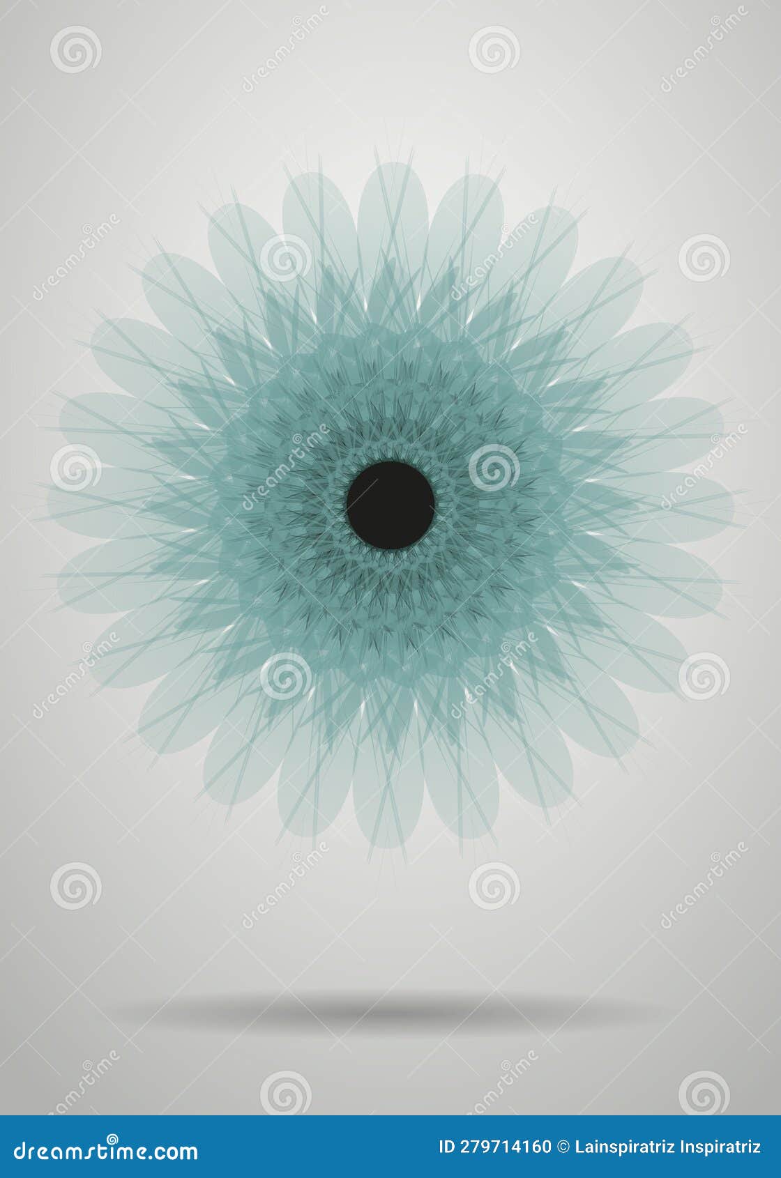 Symbolic Illustration of Isolated Abstract Flower Floating in an Empty ...