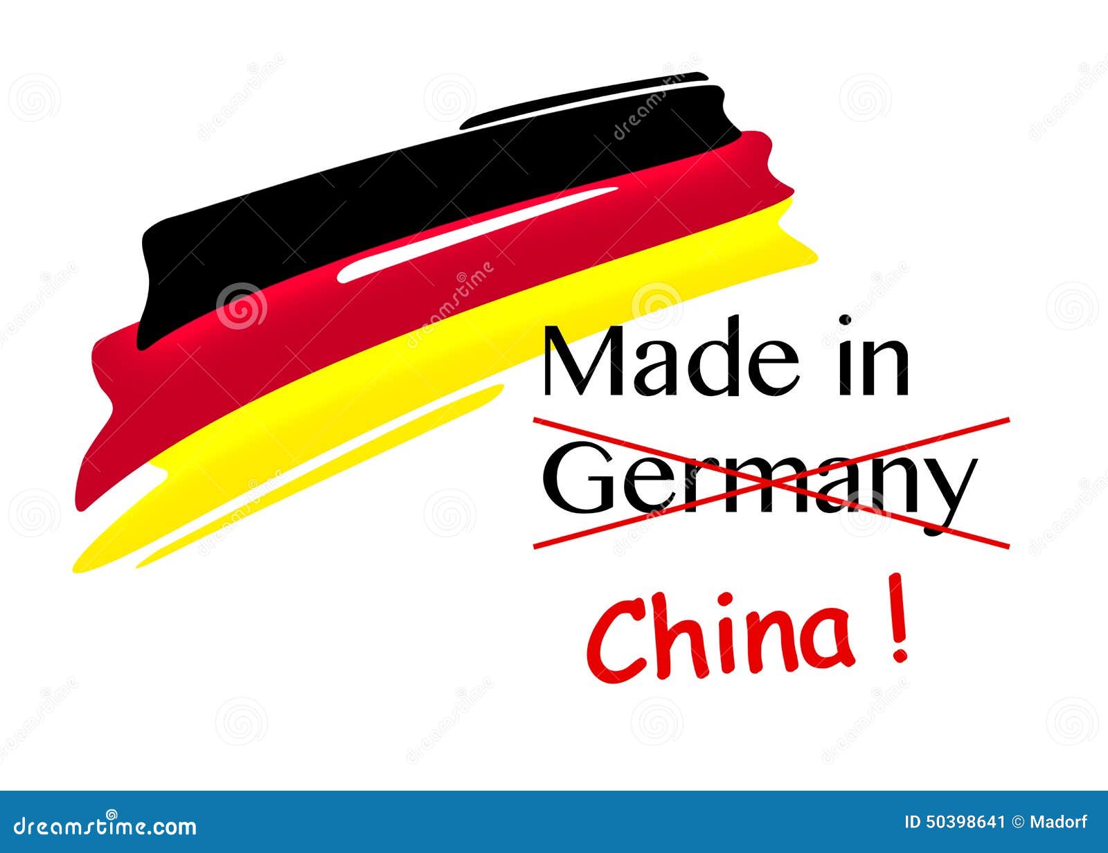 Symbolic Illustration for Product Piracy, Made in Germany, Forged by ... Symbolic Illustration for Product Piracy, Made in Germany, Forged by ...
