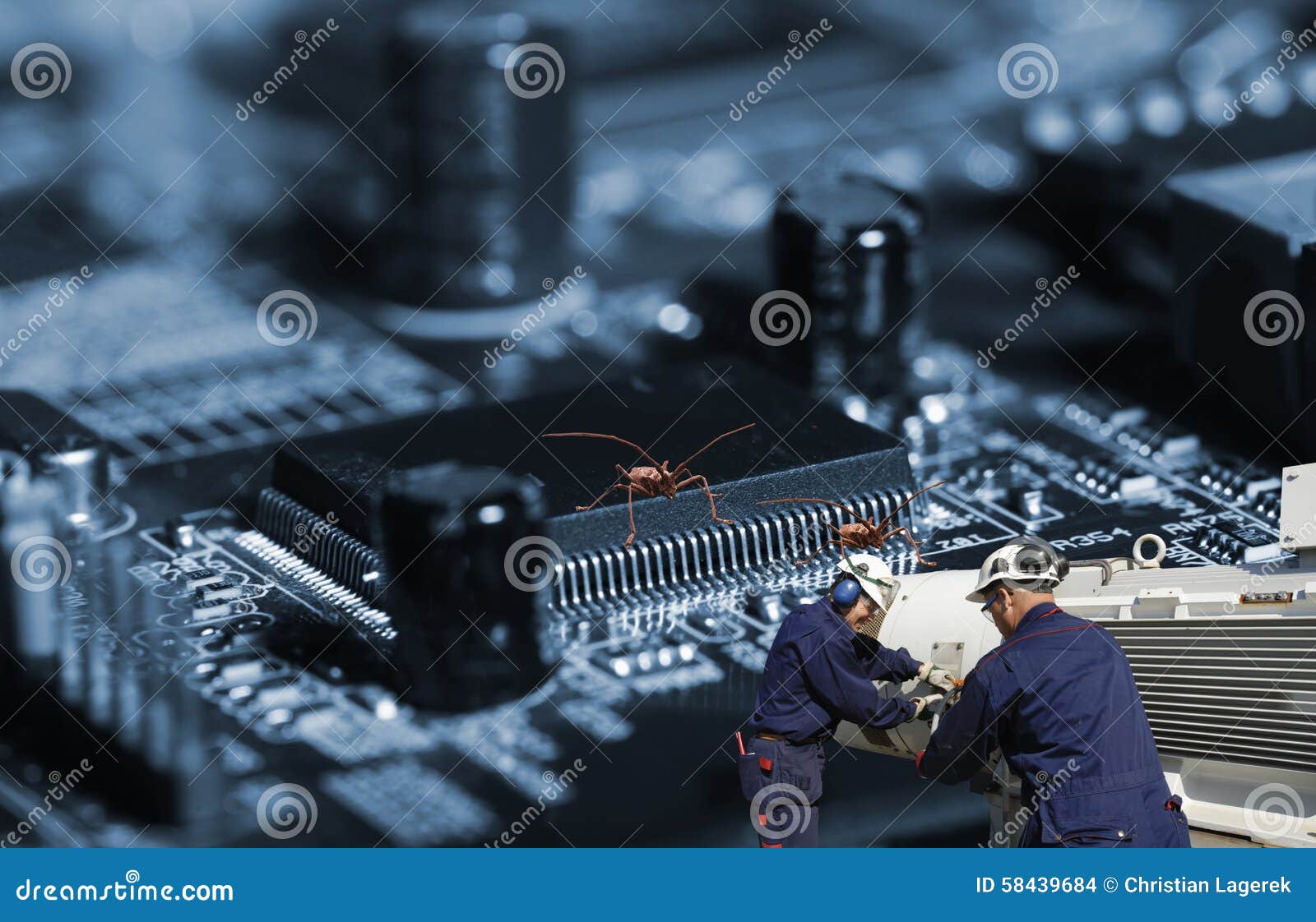 Symbolic Image with Ant Bug, Computer Virus Stock Photo - Image of ...