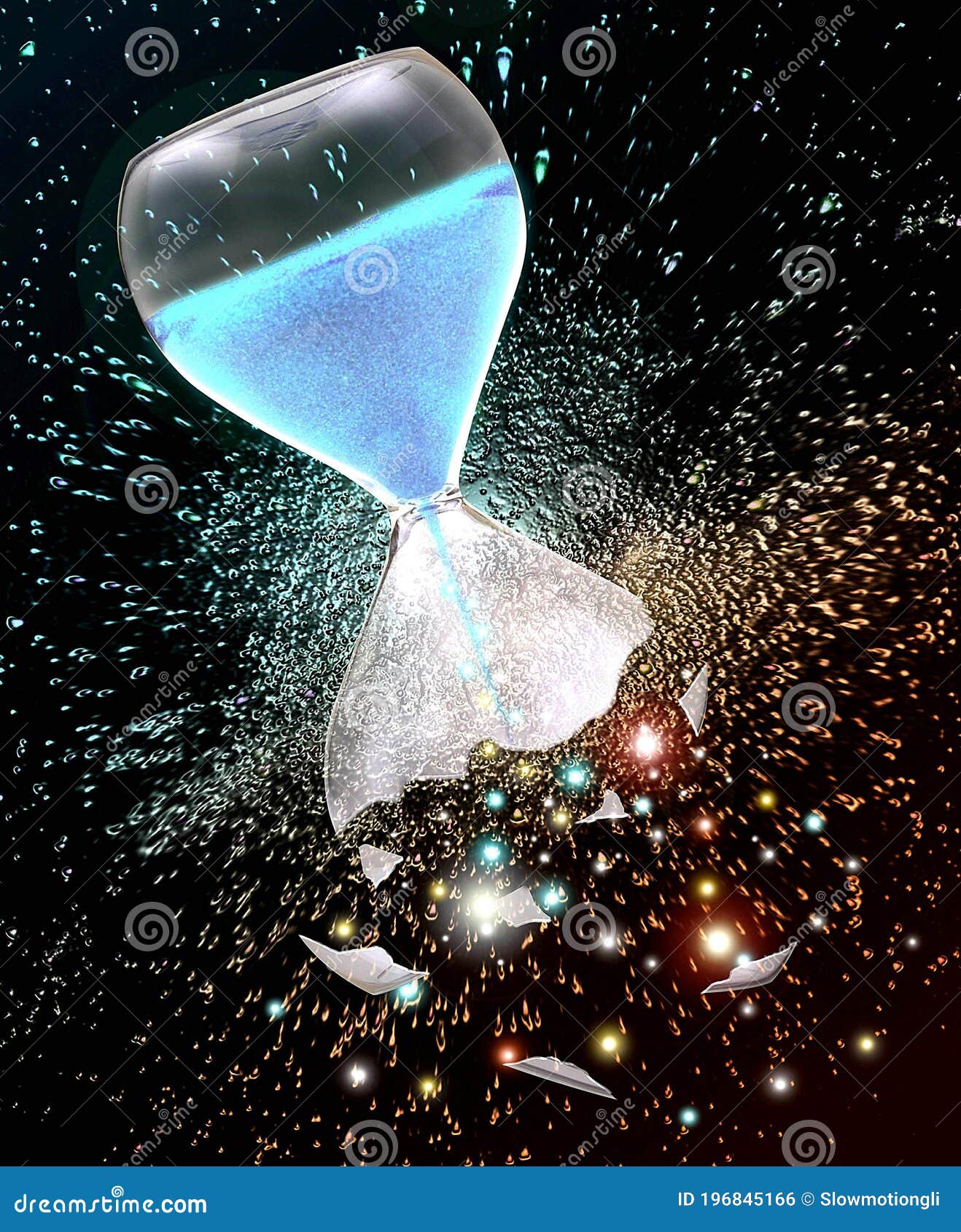 Symbolic Image with Sandglass Stock Illustration - Illustration of ...