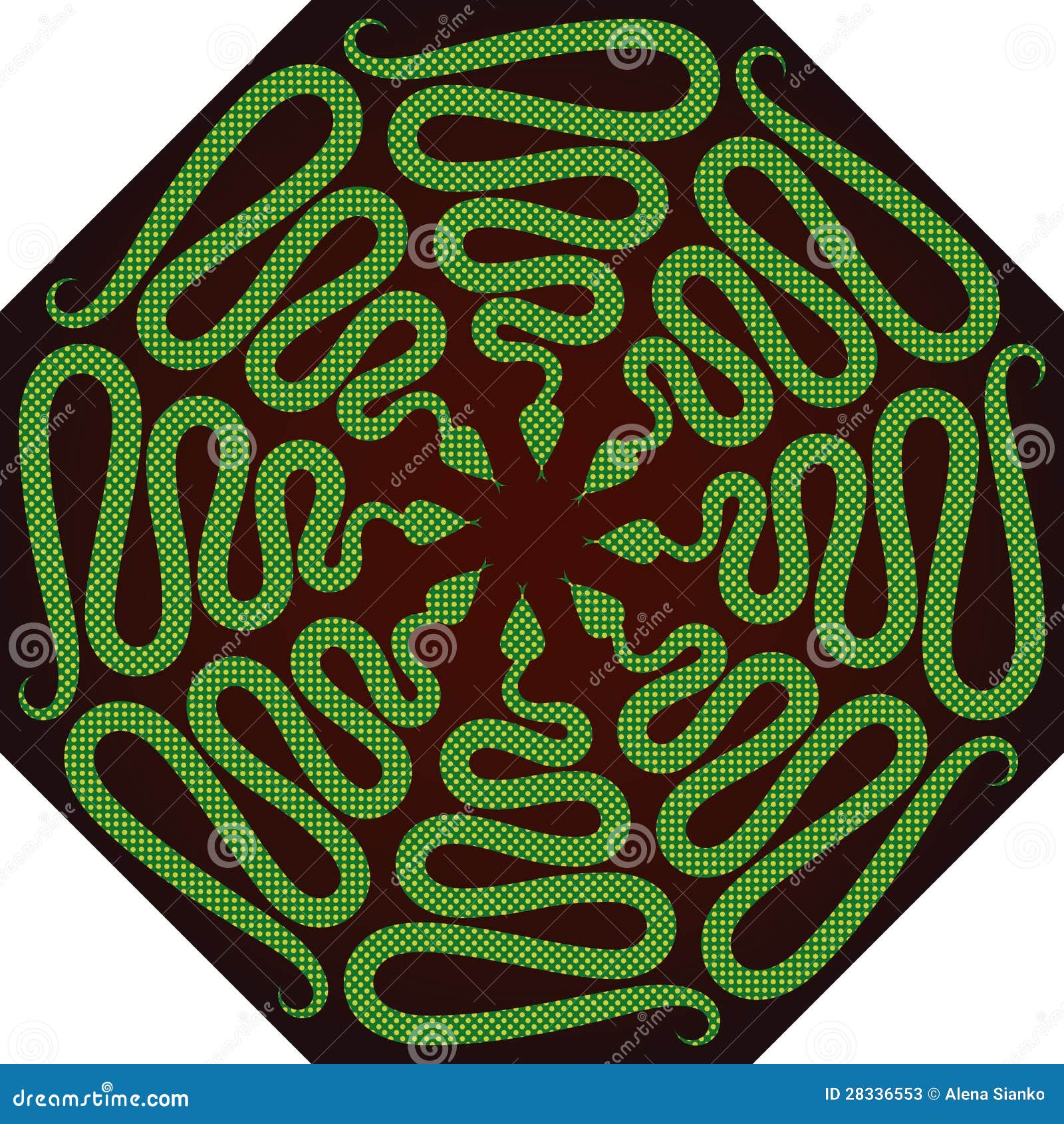 Symbolic Image of the Serpent in the Form Stock Vector - Illustration ...