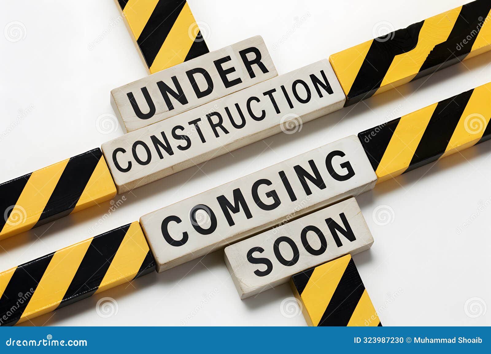 Symbolic Image on White Background UNDER CONSTRUCTION and COMING SOON ...
