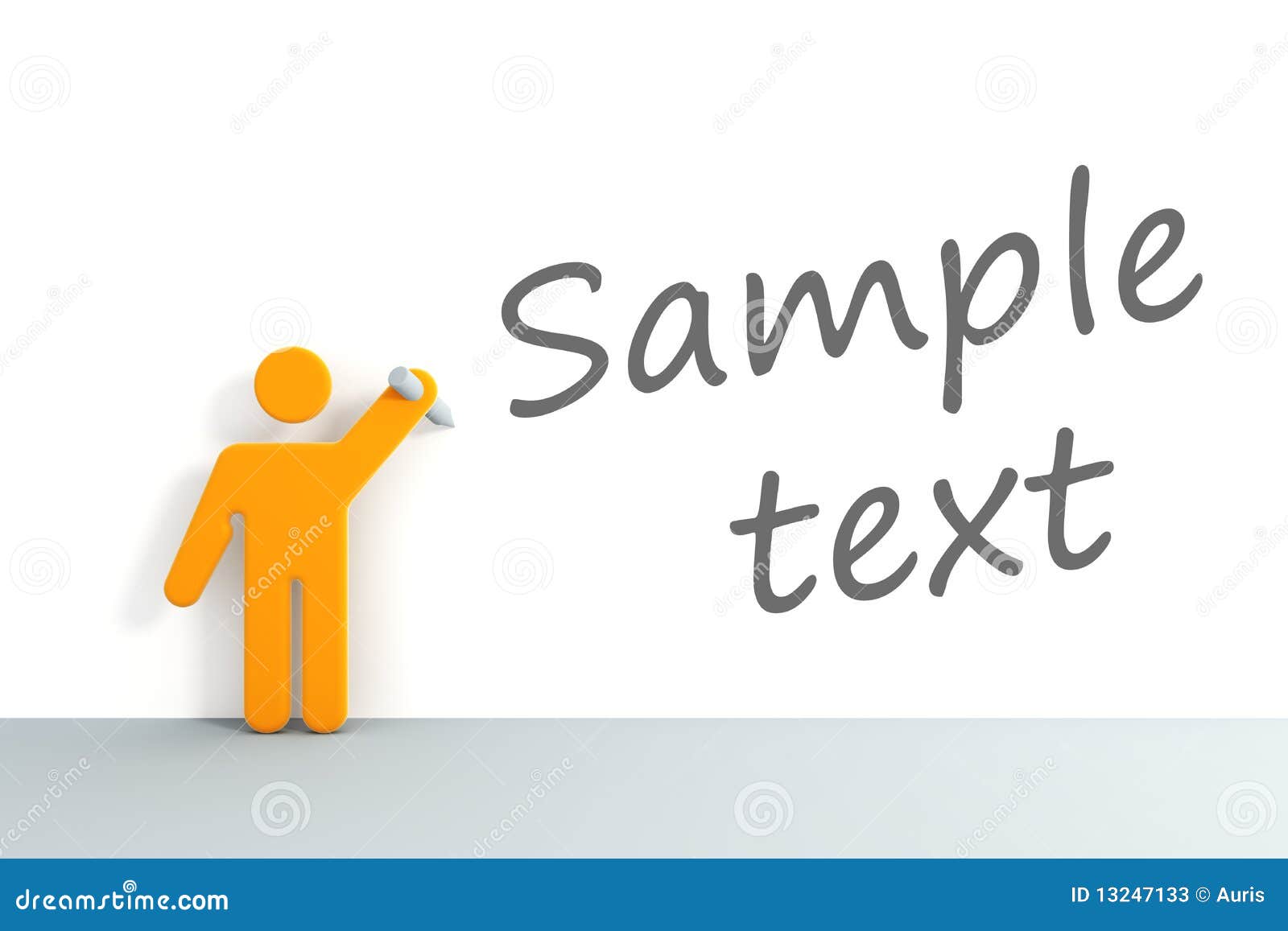 Symbolic Man Writing Message Stock Illustration - Illustration of ...