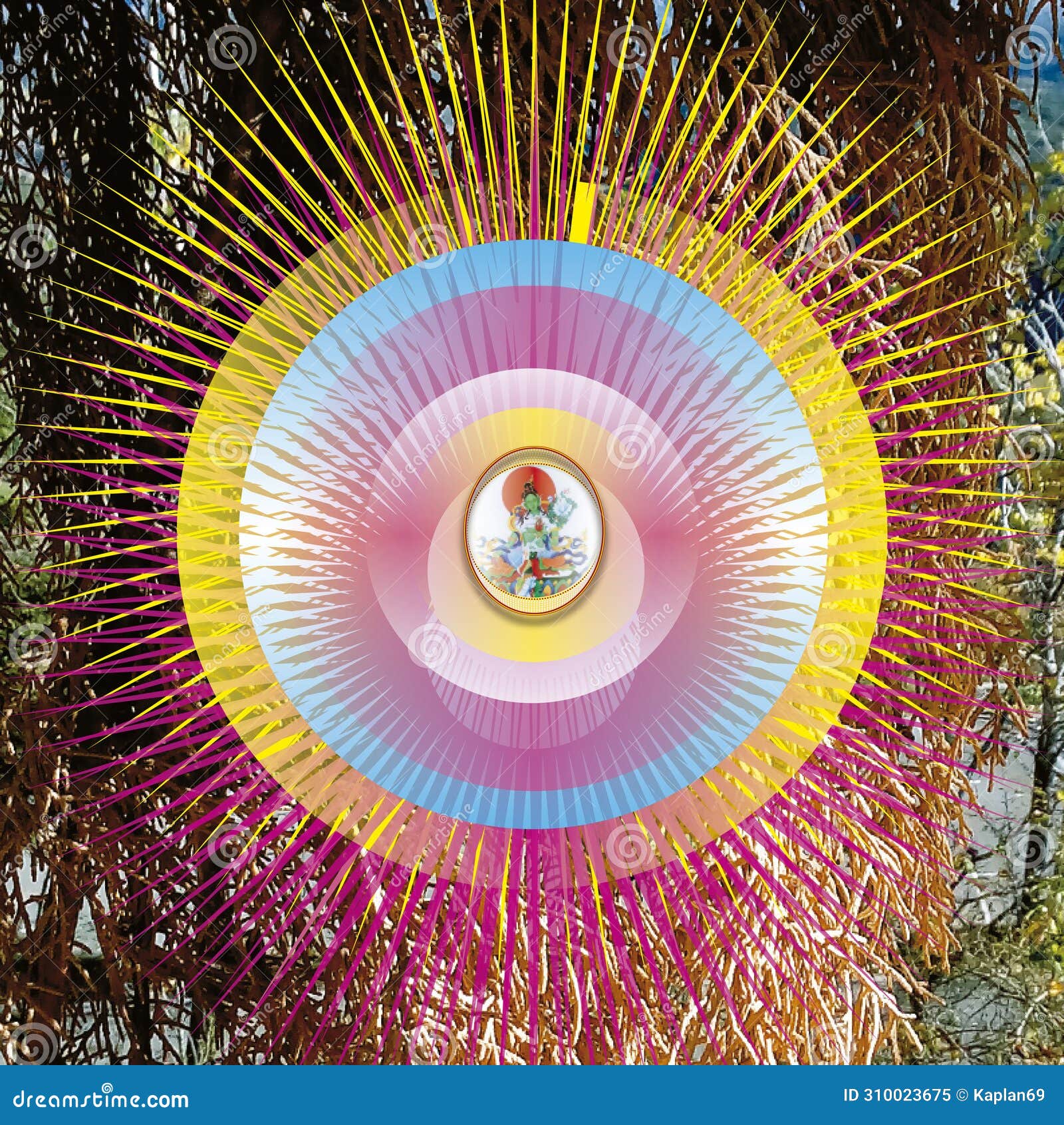 Symbolic mandala number 47 stock illustration. Illustration of ...