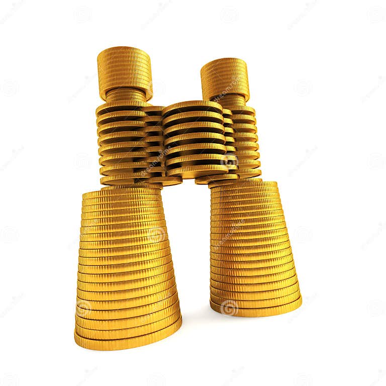 Symbolic Money S Binoculars Stock Illustration - Illustration of ...