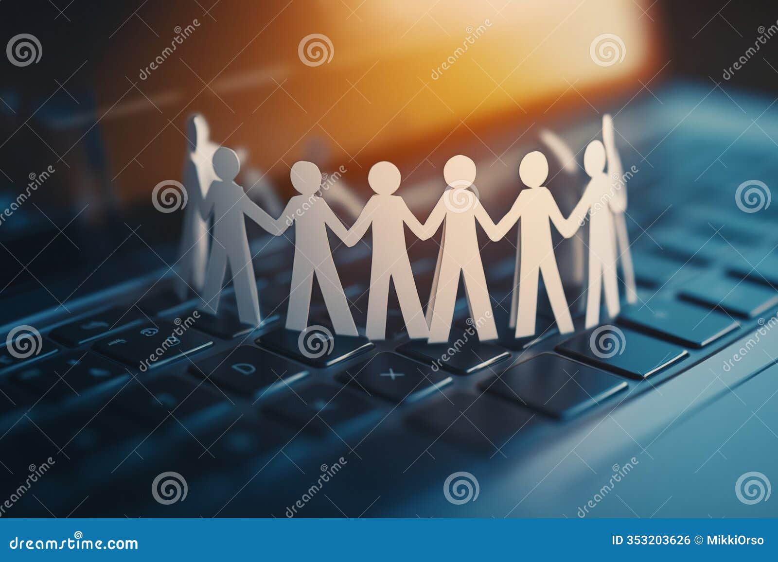 Symbolic Representation of Connection and Teamwork Paper Figures on a ...