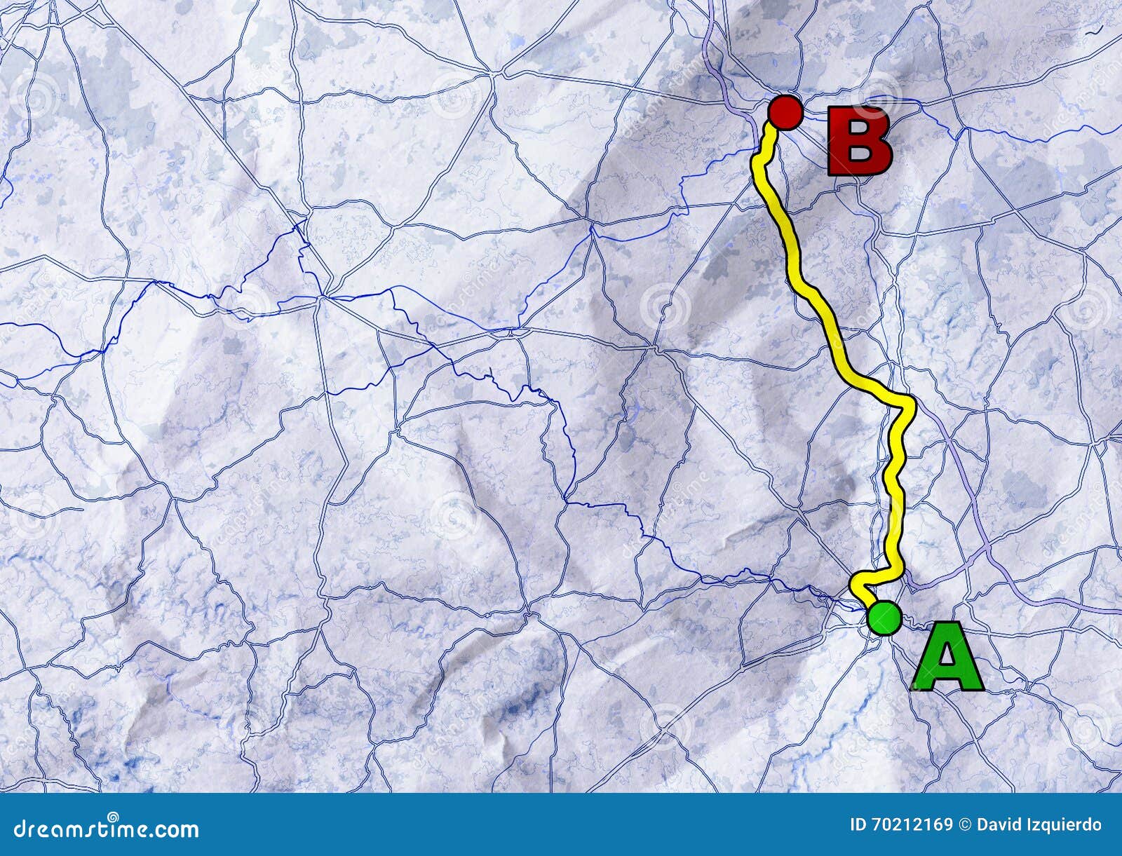 Symbolic Representation of the Distance between Two Points Stock Image ...