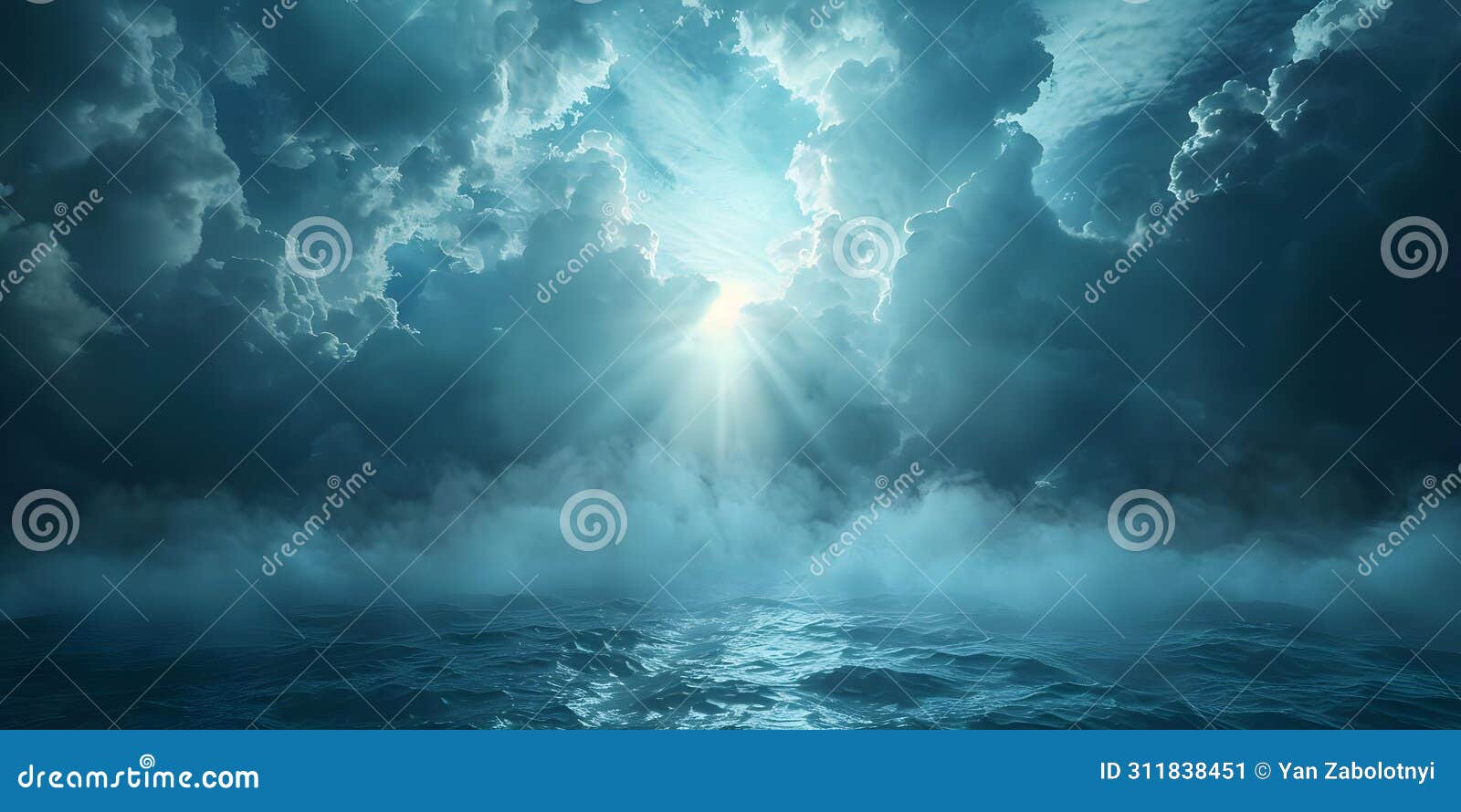 The Symbolic Representation Of Divine Light Emerging From Dark Clouds ...