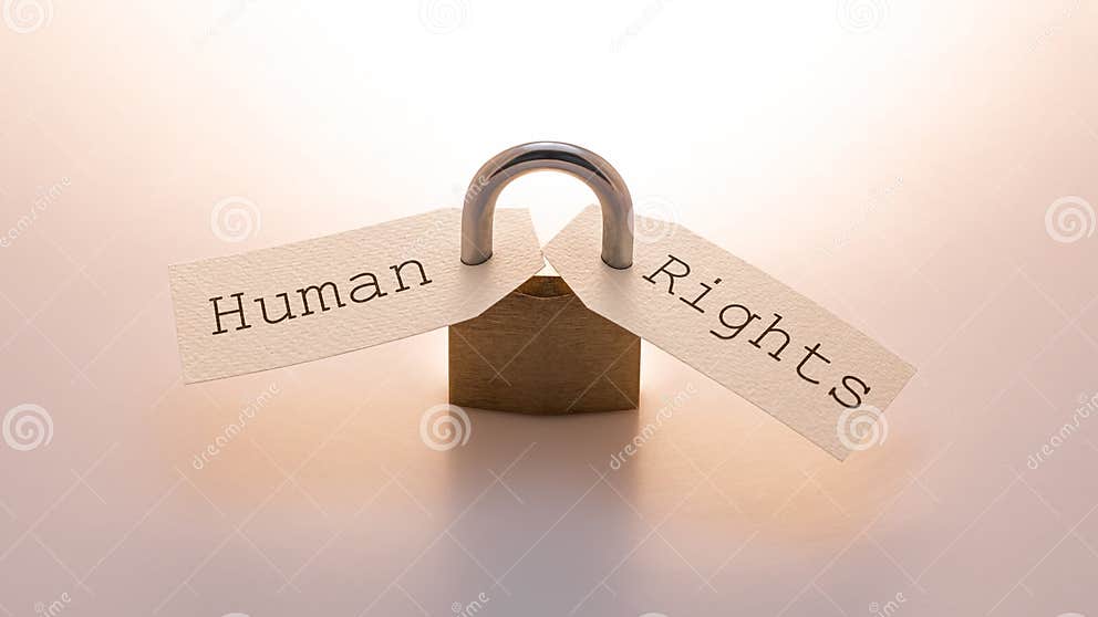 Symbolic Representation of Securing Human Rights with a Padlock Stock ...