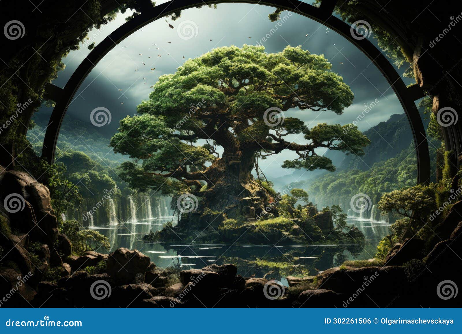 Symbolic Representation of the Tree of Life Stock Illustration ...