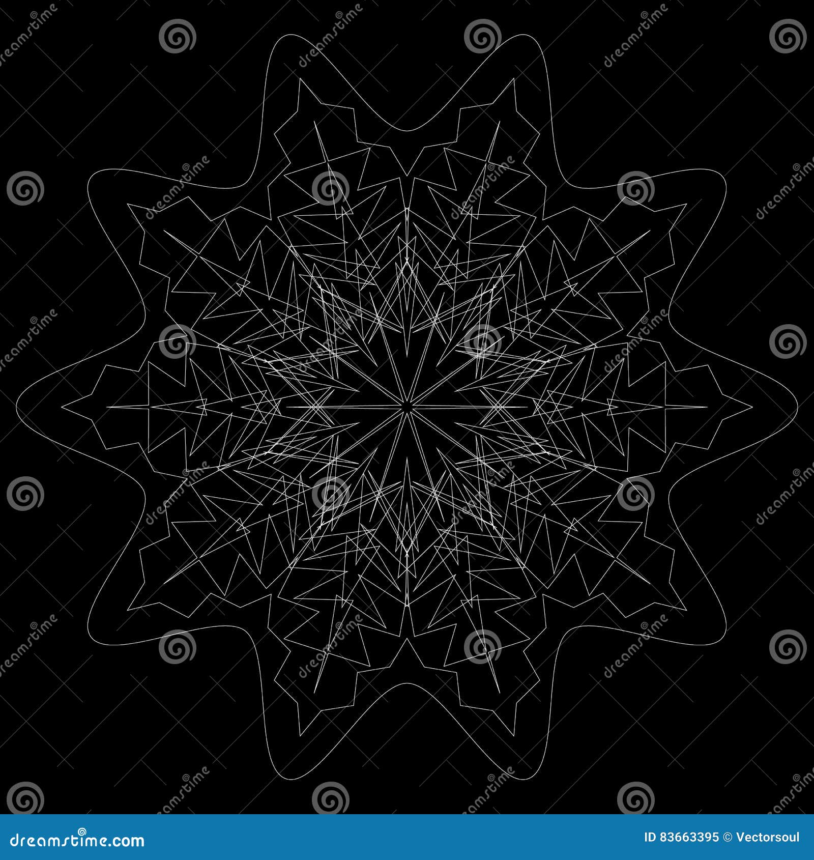 Symbolic Sacred Geometry Element. Abstract Circular, Radial Pat Stock ...
