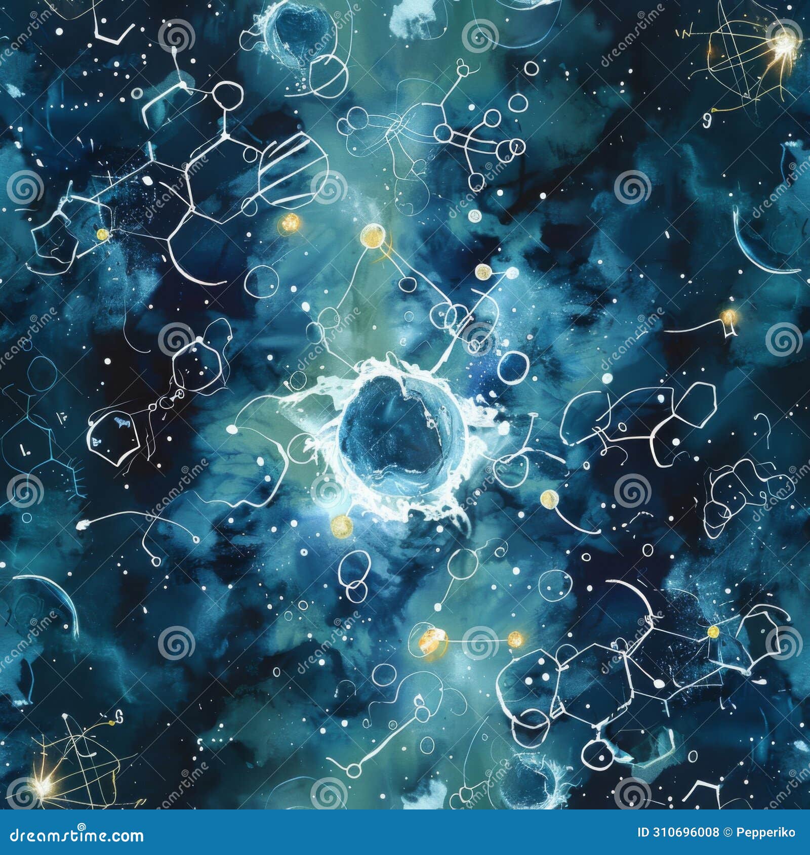 Symbolic Seamless Pattern, Science Research, Green Energy, Alternative ...