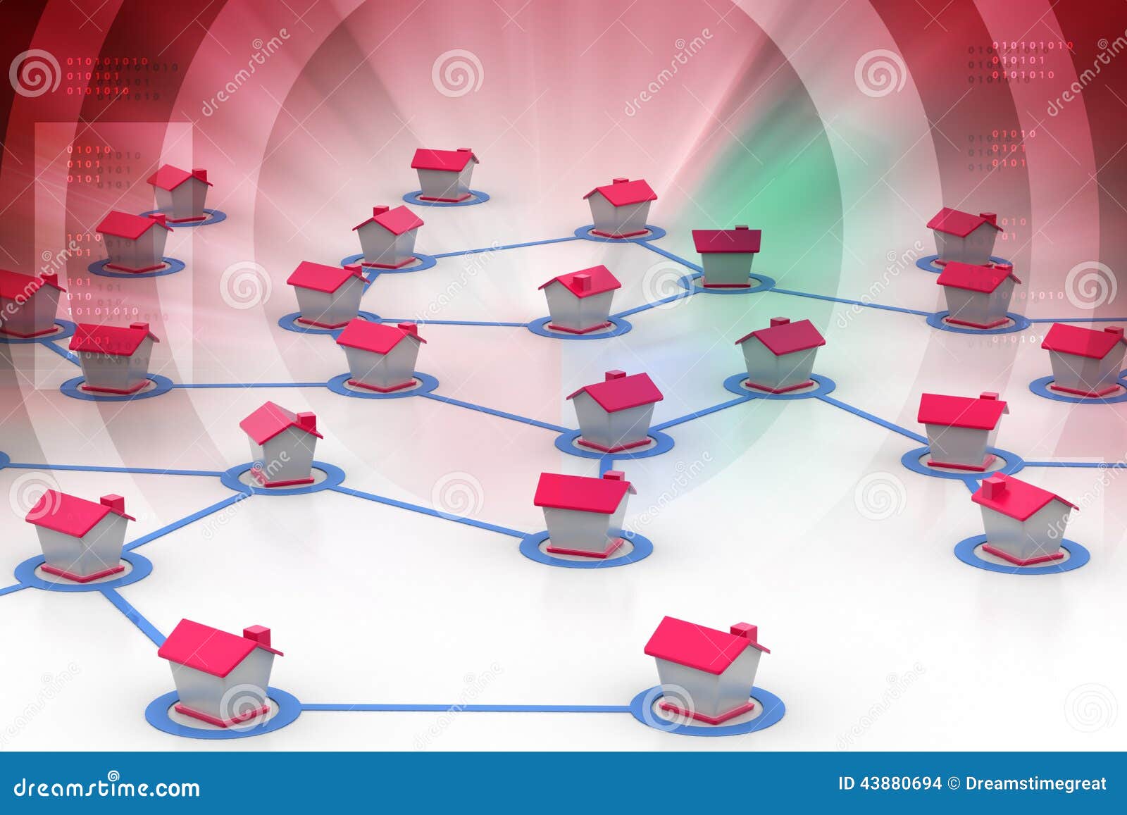 Symbolic Settlement Network Stock Illustration - Illustration of ...