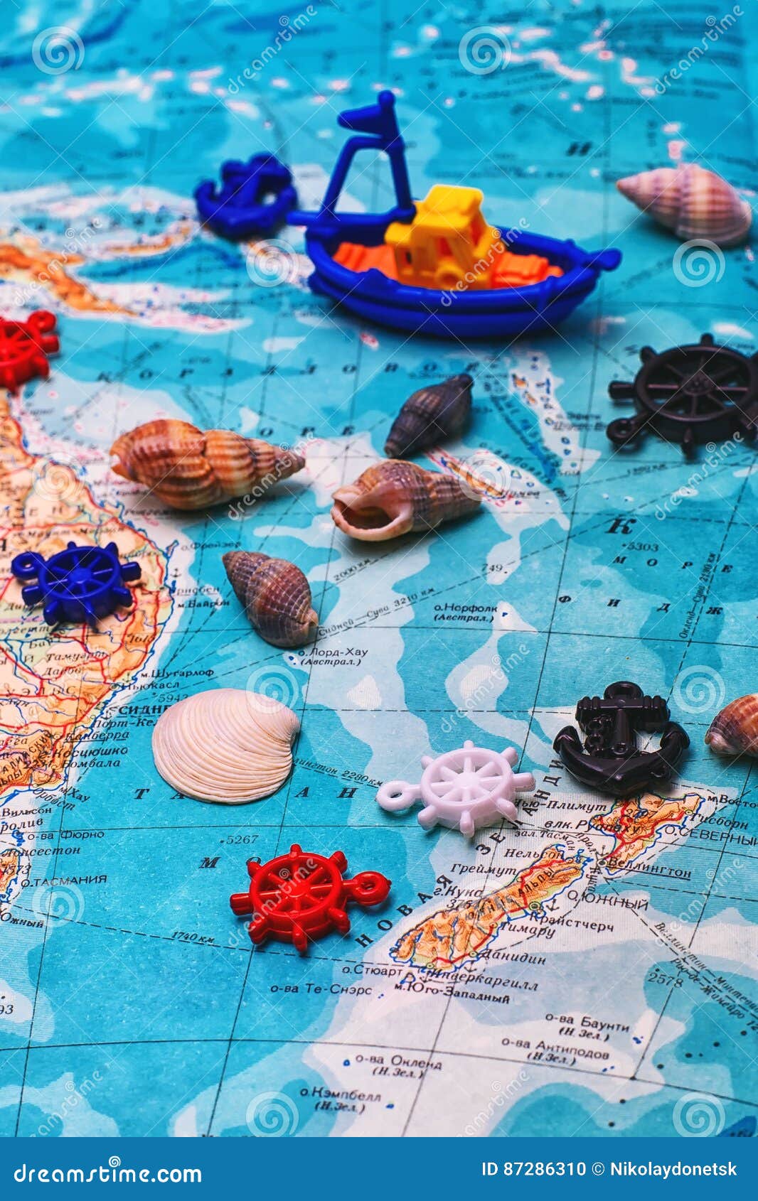 Symbolic ship on the map stock photo. Image of boat, global - 87286310