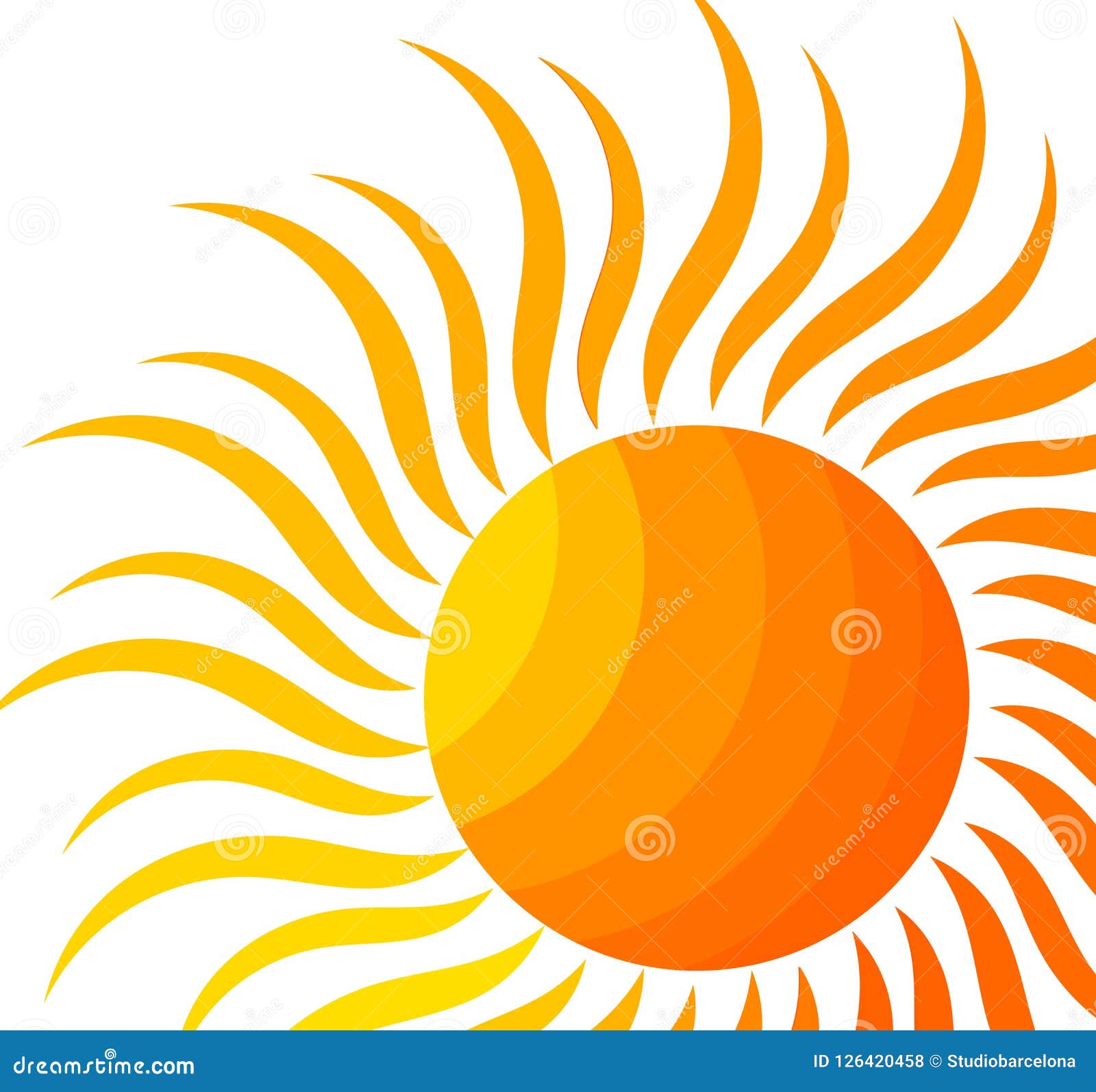 Symbolic sun illustration stock vector. Illustration of abstract ...