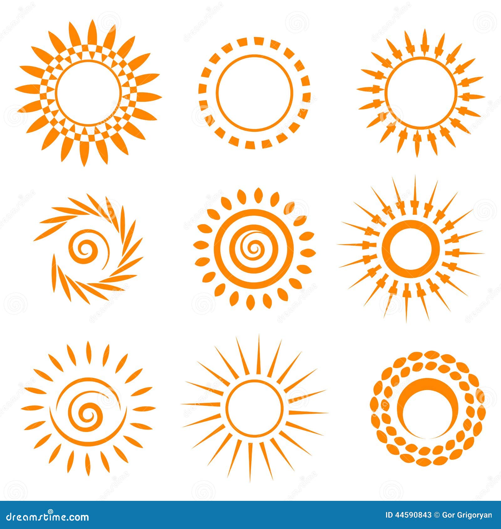 Symbolic sun set stock vector. Illustration of light - 44590843