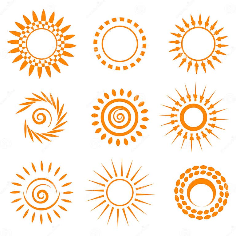 Symbolic sun set stock vector. Illustration of light - 44590843