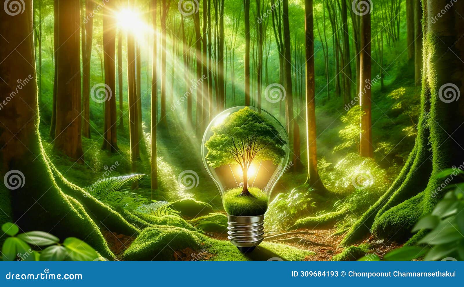 Symbolic of Sustainability and Innovation with a Scene of a Tree ...