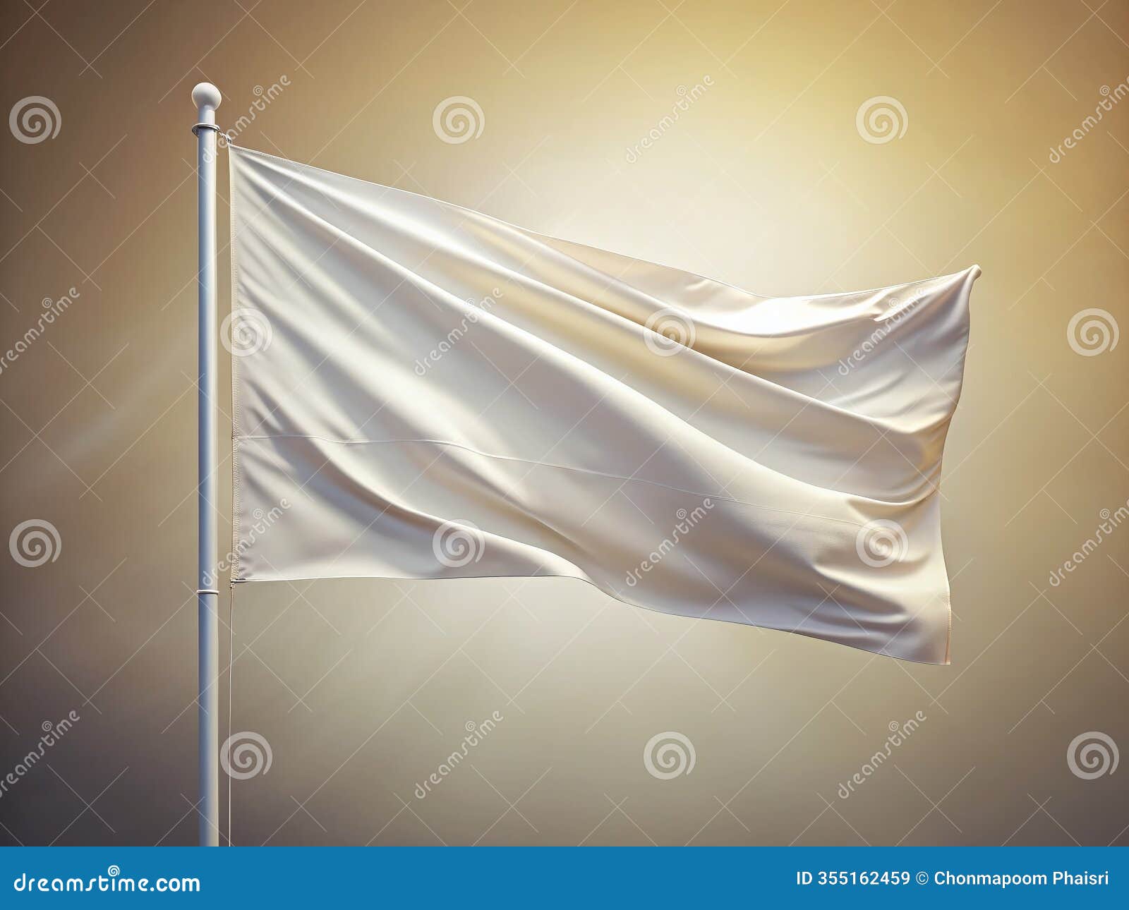 A Symbolic White Flag Representing Peace Surrender and the End of ...