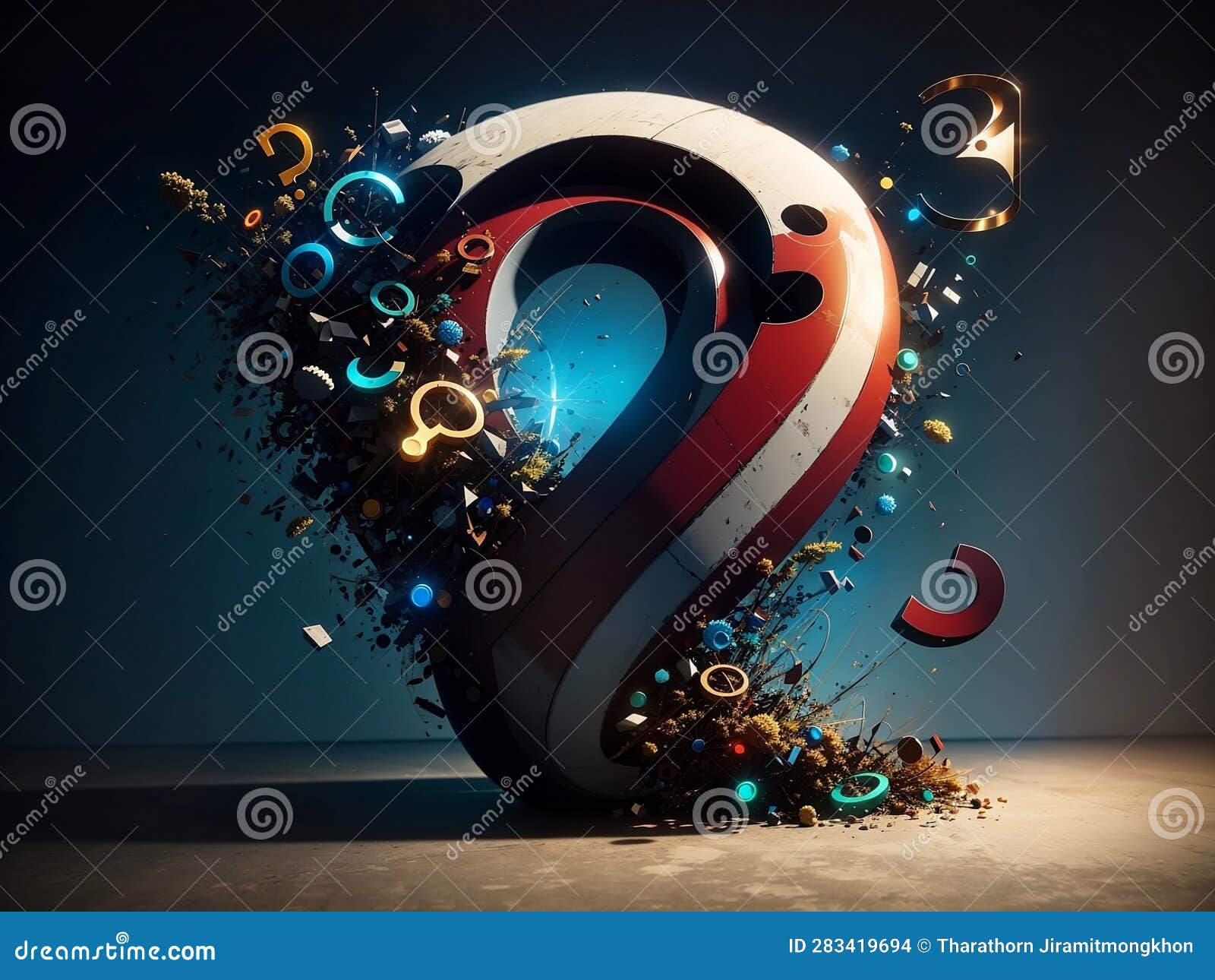 Symbolic Wonder: Mesmerizing Questionmark Print for Collectors Stock ...